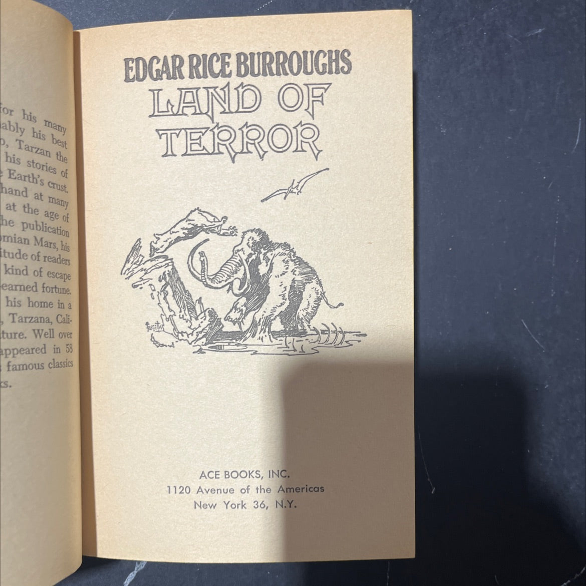 land of terror book, by edgar rice burroughs, 1944 Paperback ...