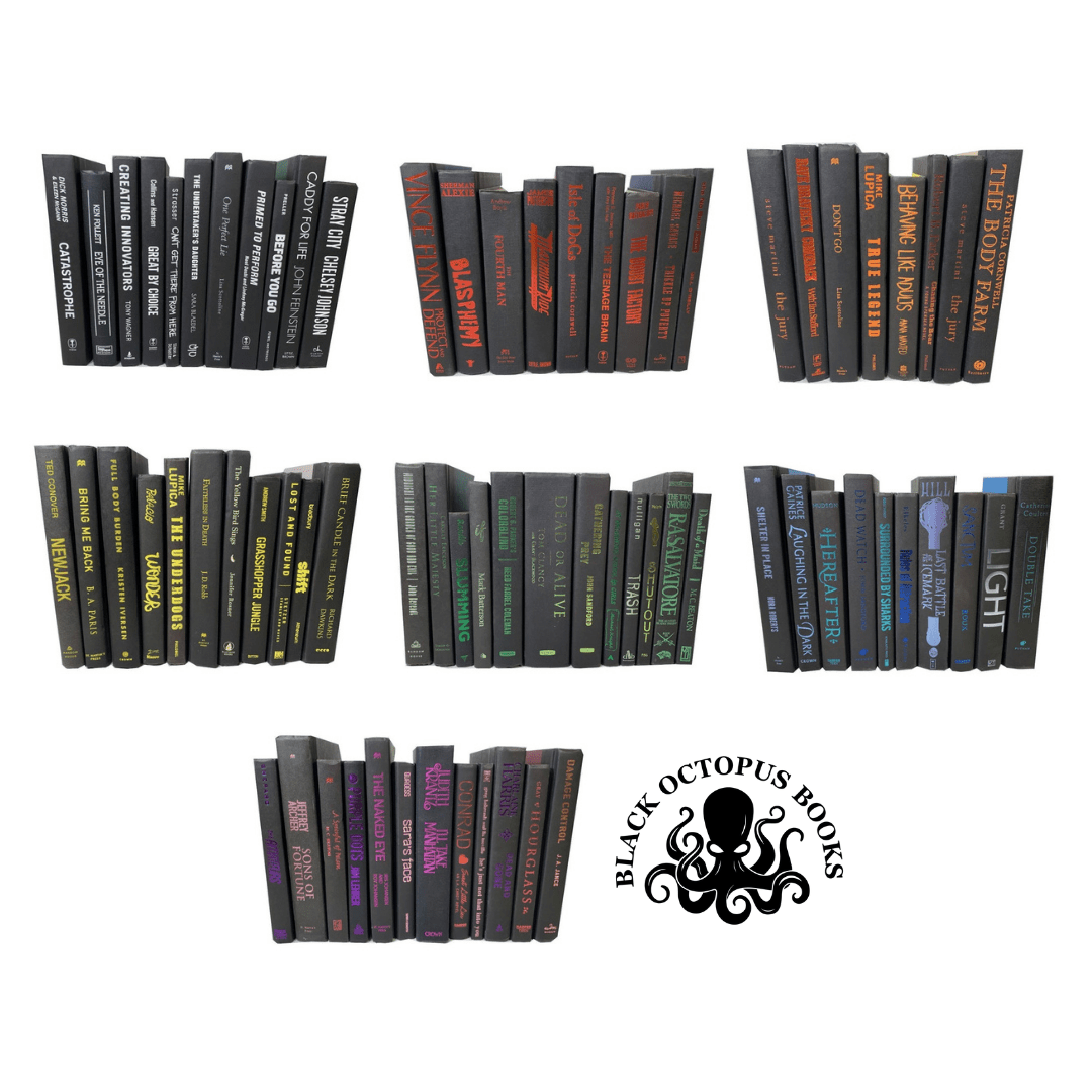 Modern Black Books with Color Accents | Decorative Books by Color | By ...